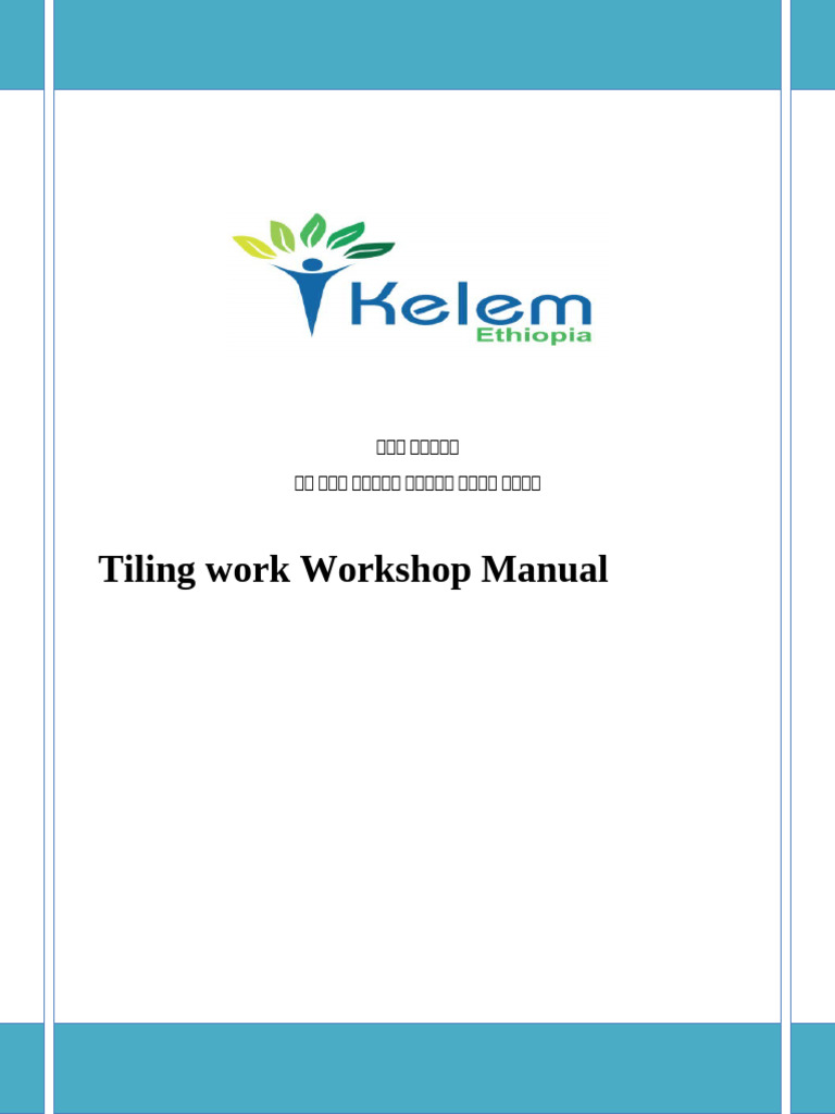 Tiling Work Workshop Manual (1) - 1 | PDF
