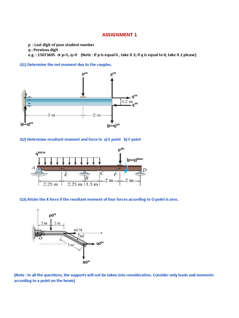 Engineering Mechanics Assignment | PDF