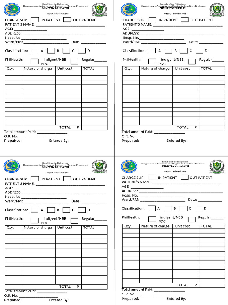 Nursing Charge Slip - PDF.112 | PDF | Medicine | Health Policy