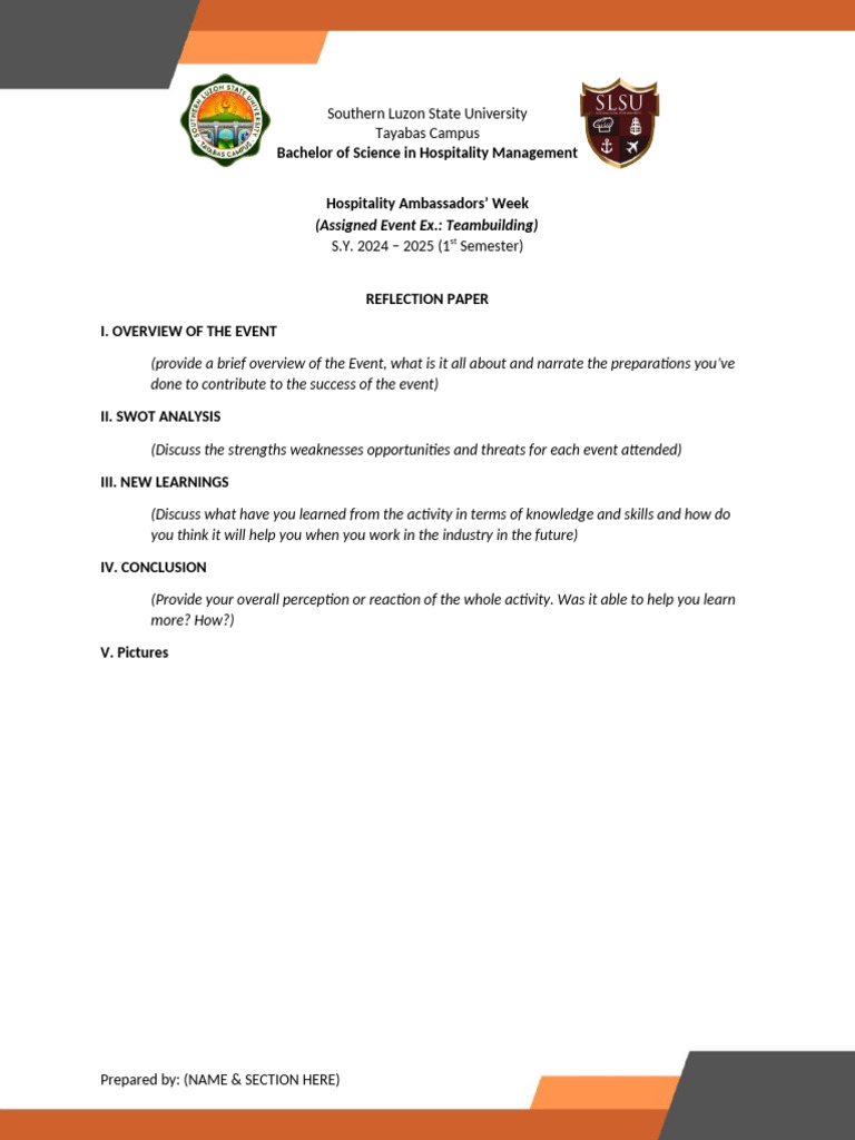 Event Reflection Paper | PDF