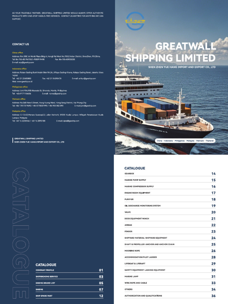 Greatwall Shipping Brochure (Large) | PDF