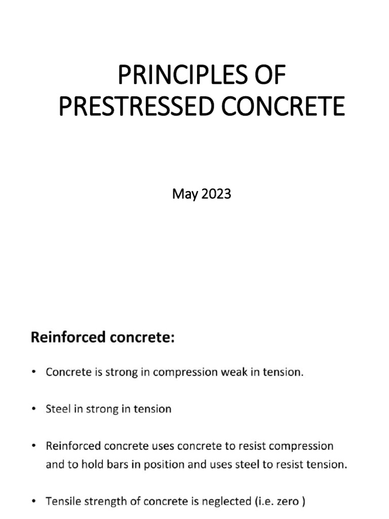 Prestressed Concrete Lecture | PDF