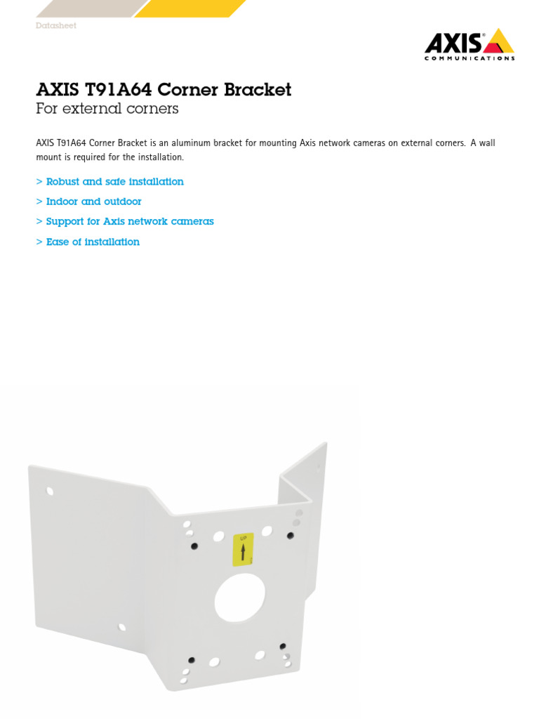 datasheet-axis-t91a64-corner-bracket-en-US-298060 | PDF