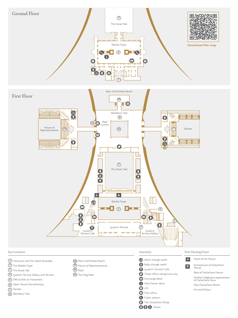 Australian Parliament House - Map | PDF | Tourist Attractions | City Of ...