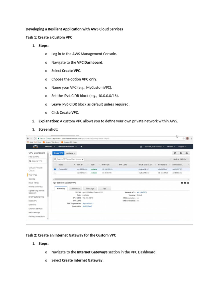 Developing_a_Resilient_Application_with_AWS_Cloud_Services | PDF | Internet | Load Balancing ...