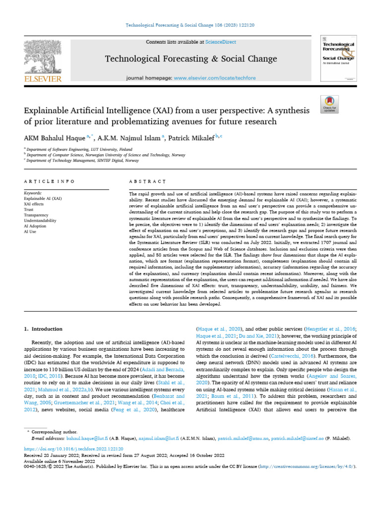 Explainable Artificial Intelligence | PDF | Artificial Intelligence ...