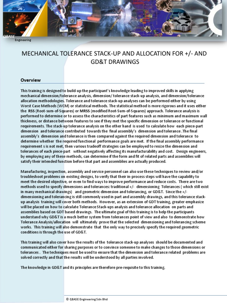 Tolerance Stack Up | PDF | Engineering Tolerance | Engineering