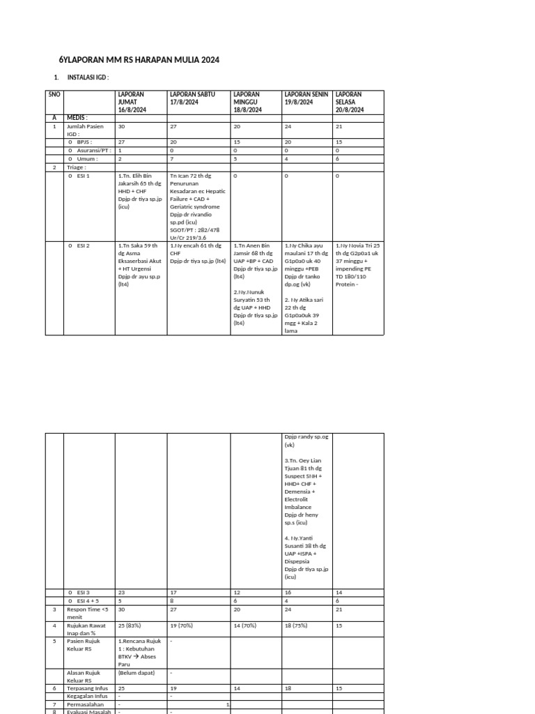 LP MM IGD TGL 16 - 19 - Agustus - 2024 | PDF