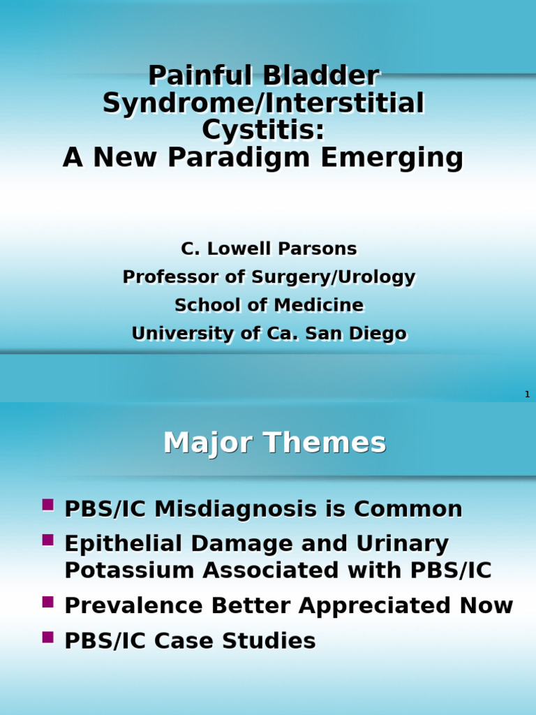 Cpps Interstitial Cystitis | PDF | Urinary Tract Infection | Urinary Incontinence