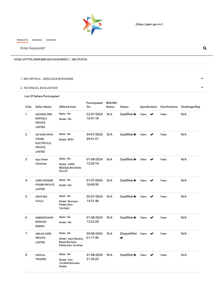 GeM _ Bidding | PDF | Power Resources | Bioenergy