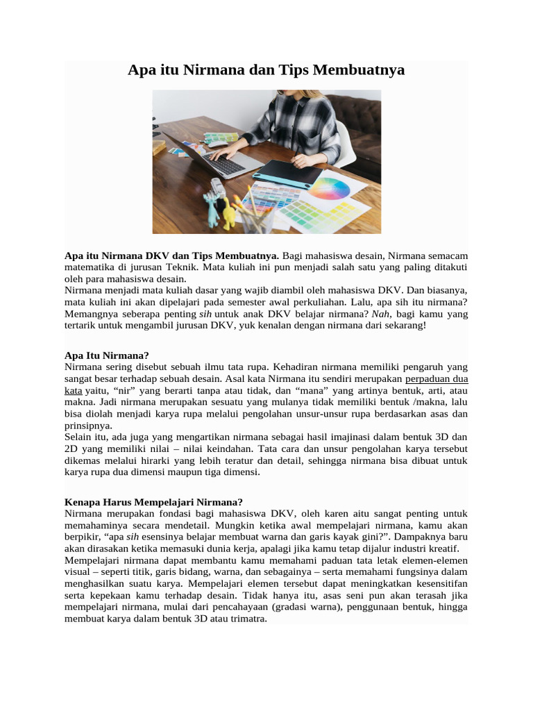 Apa Itu Nirmana Dan Tips Membuatnya | PDF