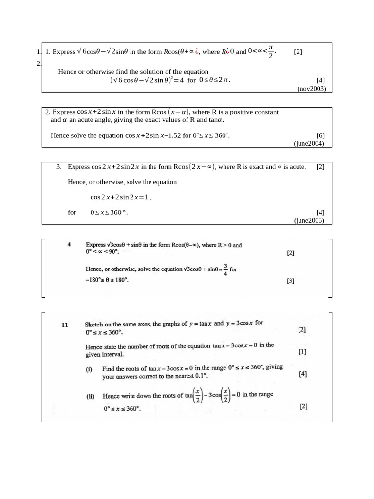 Trigonometric Equations and Transformations | PDF