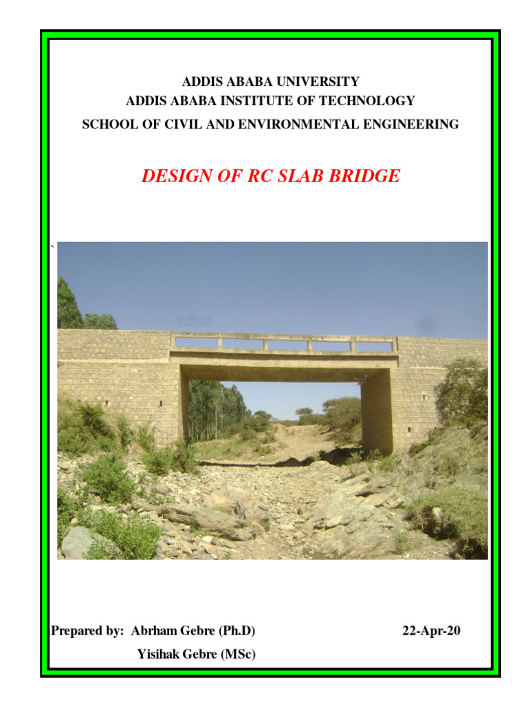 RC Slab Bridge Design Specifications | PDF | Concrete | Young's Modulus