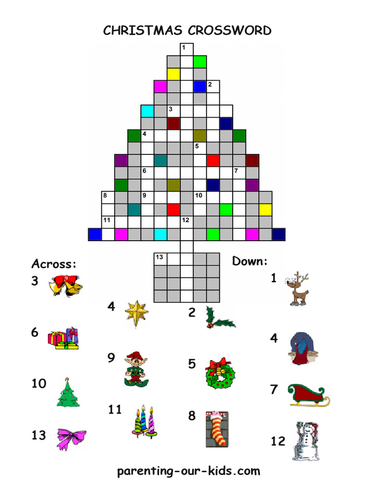 CW Christmas Crosswords For Kids | PDF