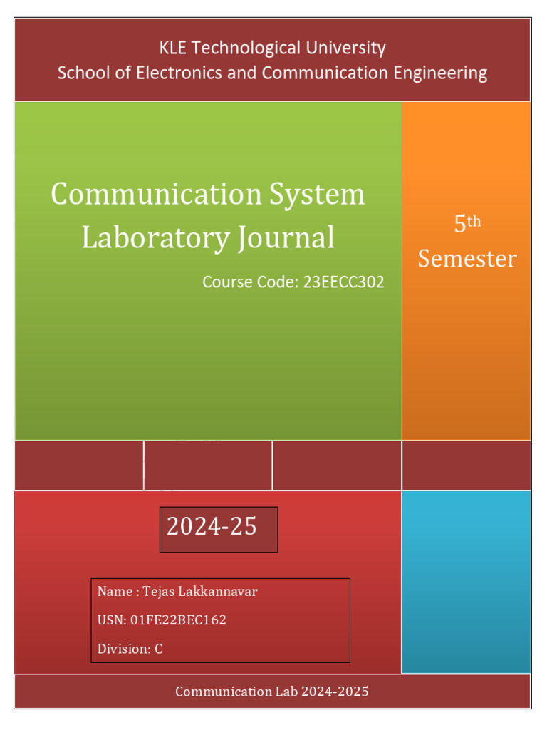 361 Cs Journal Tejas 01fe22bec162 | PDF | Modulation | Frequency Modulation