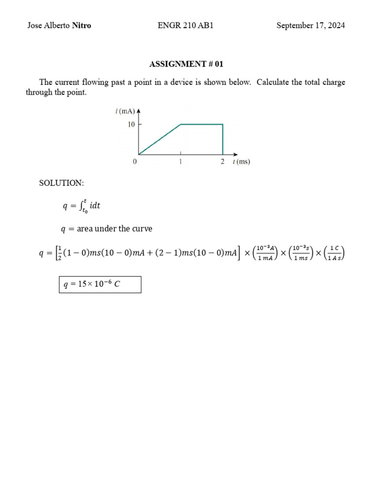Circuit Analysis Assignment 01 Pdf