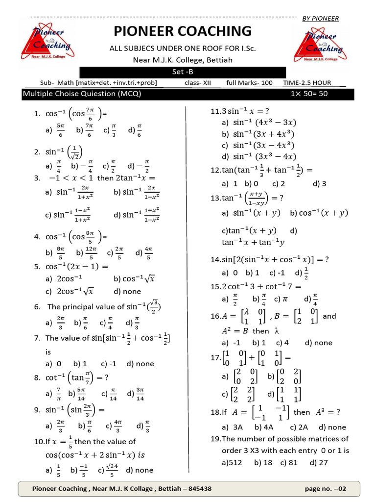 Math 29 Mat+Det. +inv - Trigo.+prob Eng. Page 5 | PDF