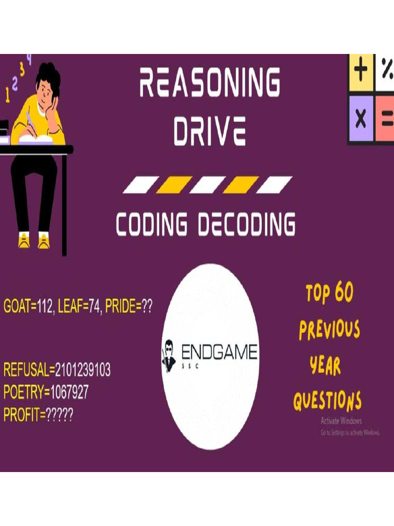 CODING DECODING pyq-ES Reasoning | PDF | You Tube