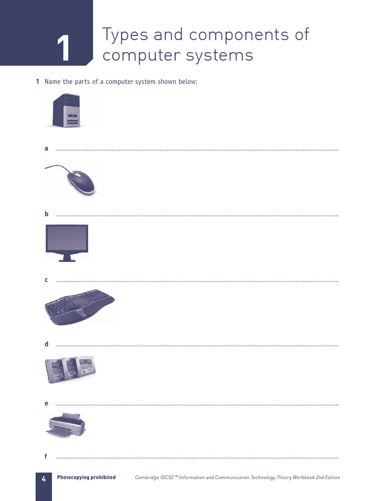 ICT-GRADE-9-ch-1-worksheet-1 | PDF | Computer Data Storage | Read Only Memory