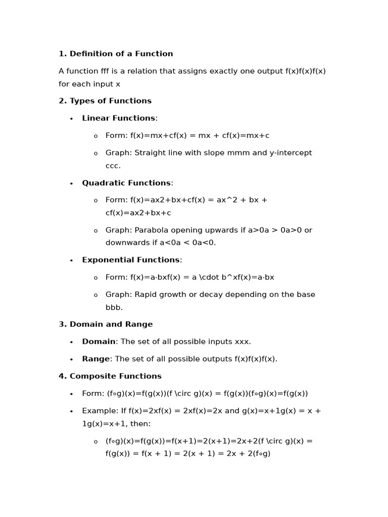 Understanding Functions and Graphs | PDF