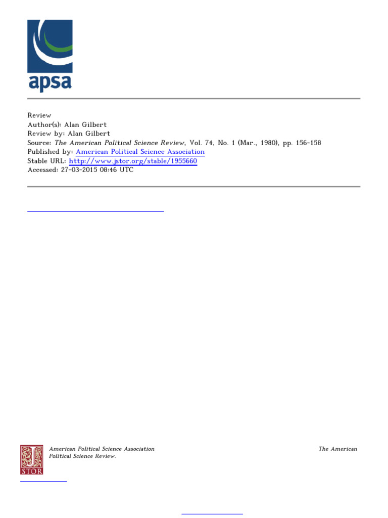 Review Cohen APSR | PDF | Marxism | Socialism