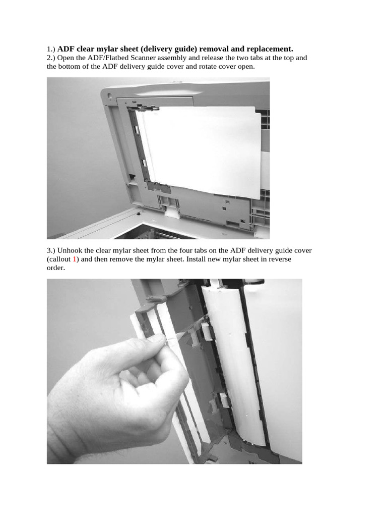 ADF Mylar Strip Replacement | PDF