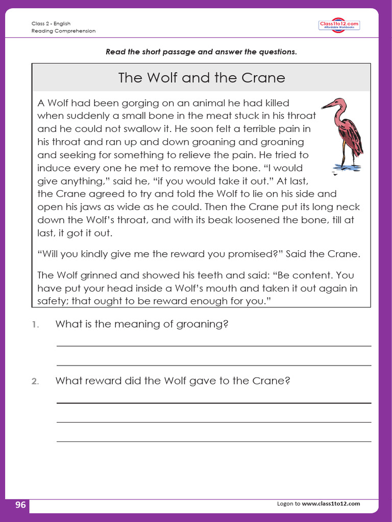 The Wolf and The Crane: What Is The Meaning of Groaning? | PDF