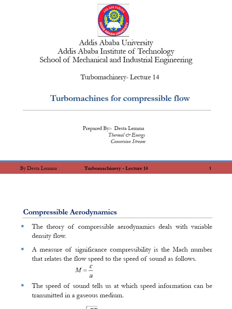 Turbomachinery: Compressible Flow | PDF | Turbomachinery | Fluid Dynamics