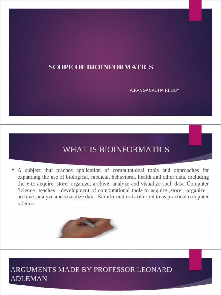 Scope of Bioinformatics | PDF | Microorganism | Bacteria