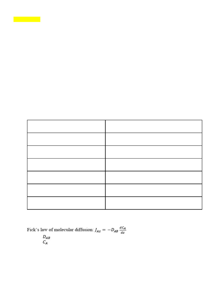 Mass Transfer - KEY - Final | PDF | Diffusion | Distillation