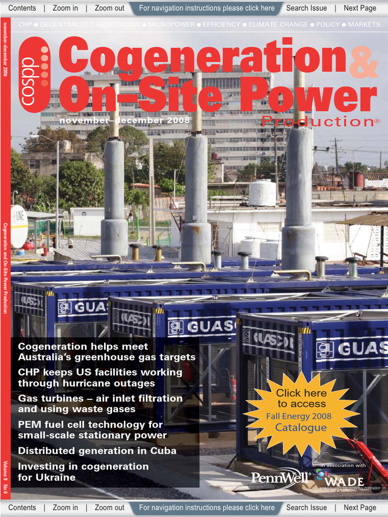 Cogeneration On Site Power | PDF | Cogeneration | Distributed Generation