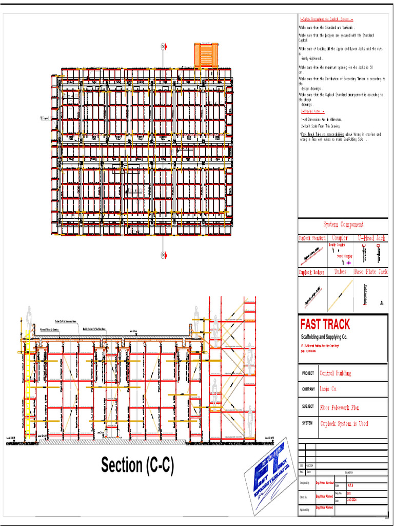 Control Building Falsework Drawing Rev 3 (24!3!2024) | PDF | Structural Engineering | Civil ...