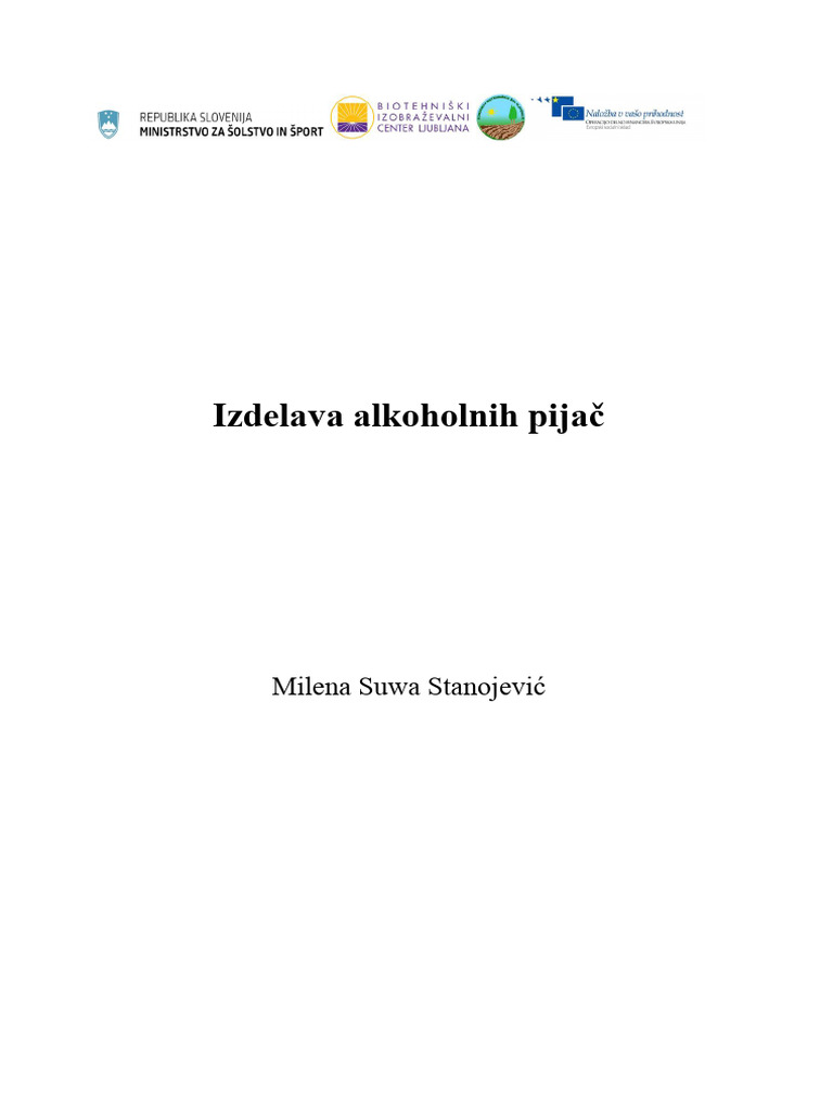 Izdelava Alkoholnih Pijac | PDF