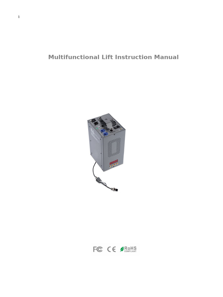 Winch Lift Instruction Manual | PDF | Computing | Computer Engineering