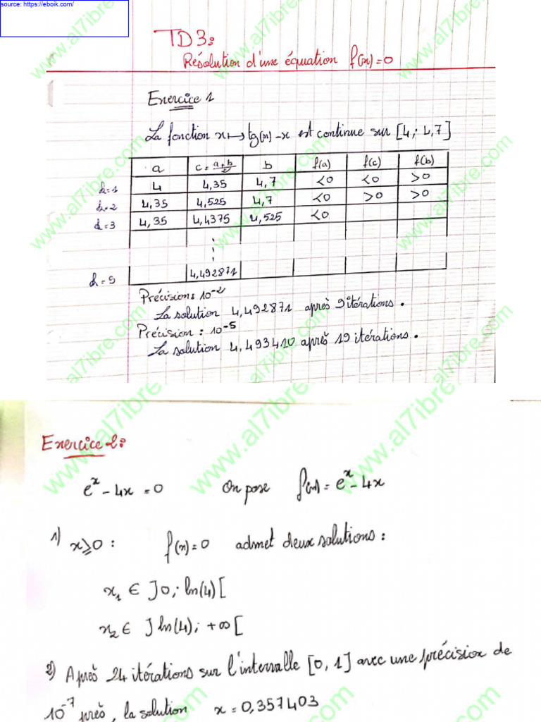 Analyse Numerique TD3 Correction | PDF