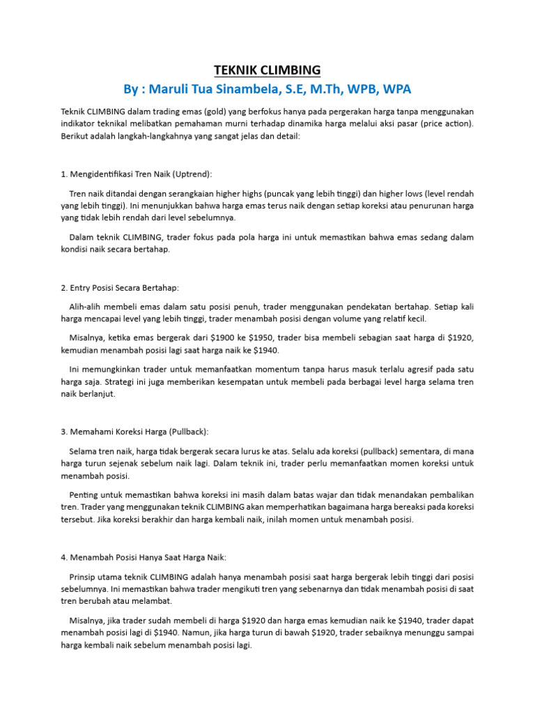 Teknik Climbing | PDF