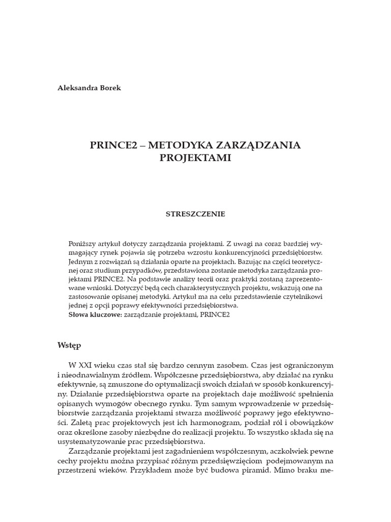 Prince 2 | PDF