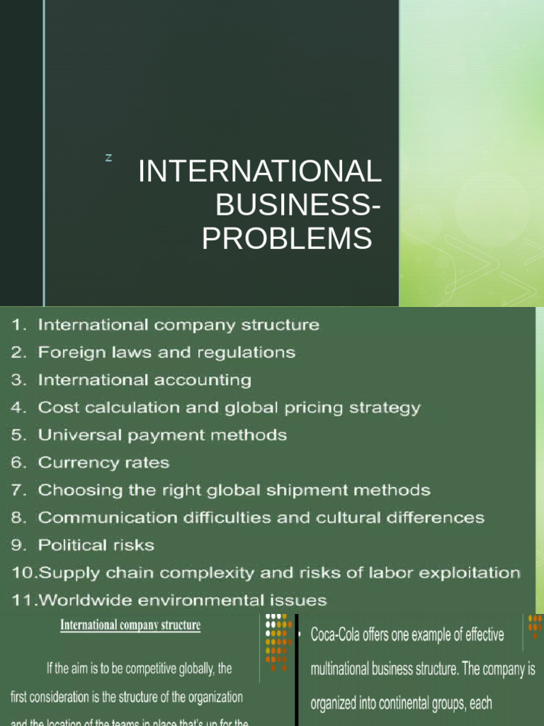 International Business-Problems | PDF