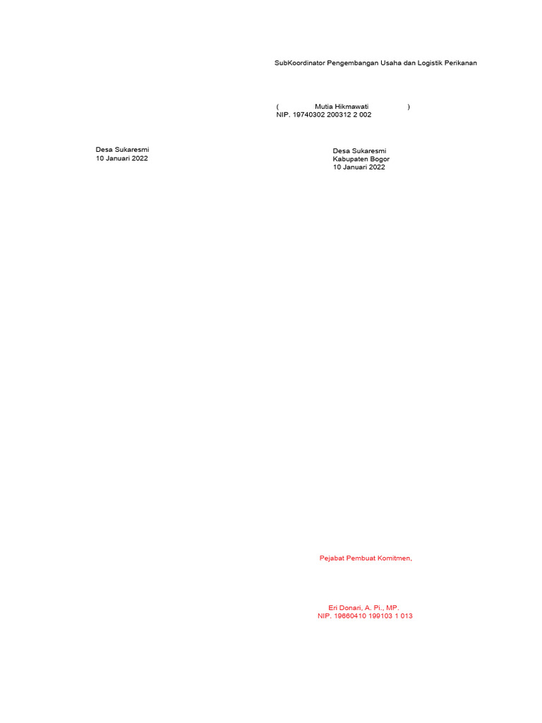 BLANKO SPPD Kosongan | PDF