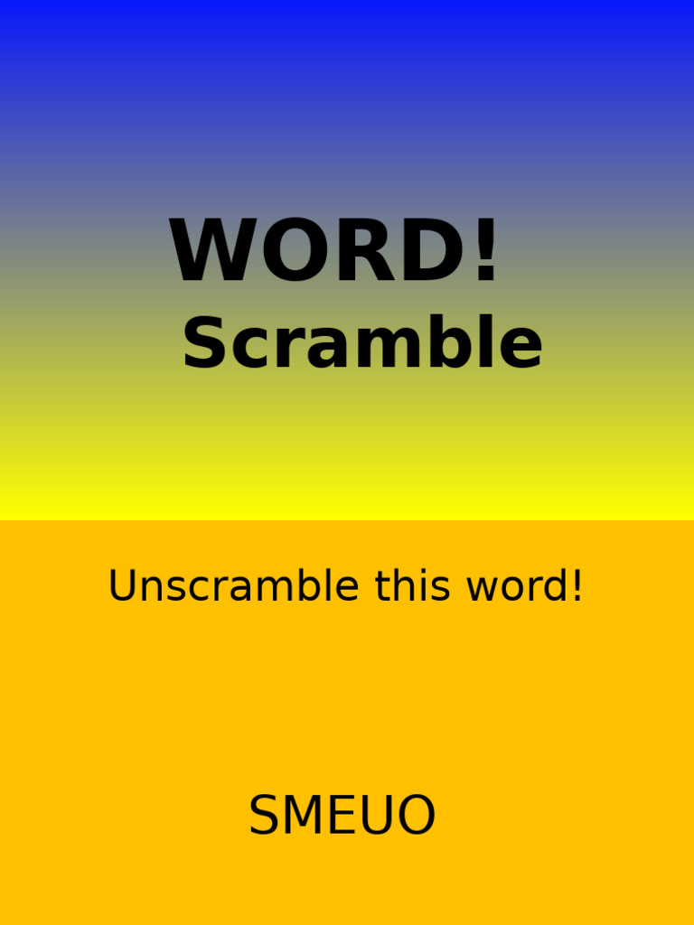 Scramble Word | PDF