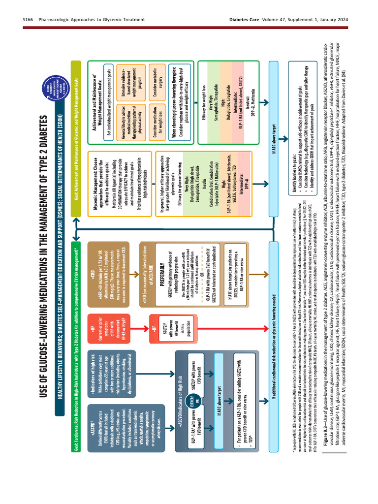ADA Guideline 2024 table | PDF | Heart Failure | Diabetes