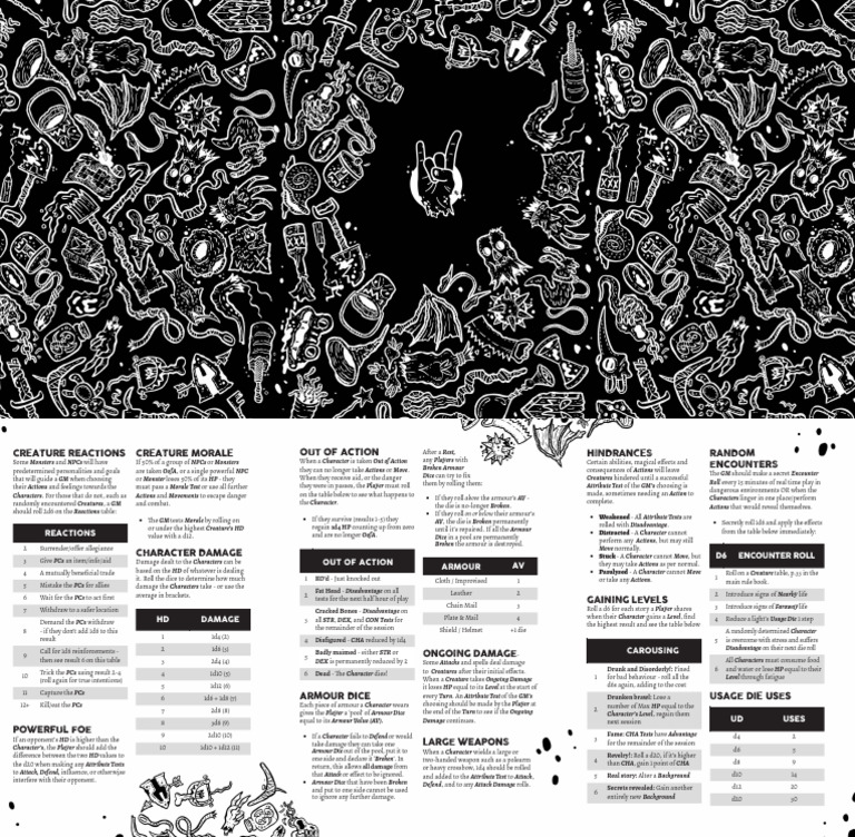 The Black Hack 2e - GM Screen V2 | PDF | Dice | Gaming