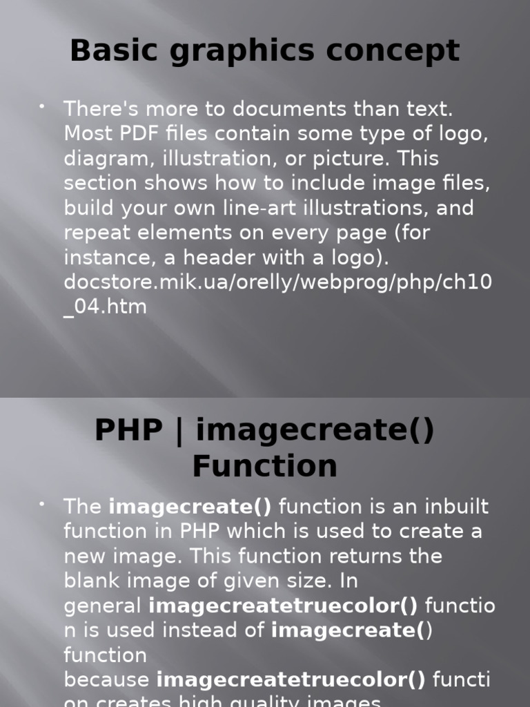 PHP Image Creation and PDF Integration | PDF | File Format | Computing