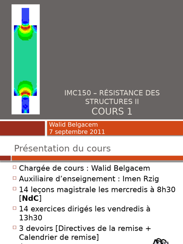 Cours1 | PDF | Résistance des matériaux | Élasticité (Physique)