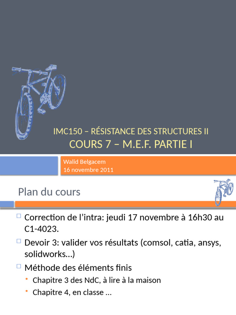 Cours7 | PDF | Méthode des éléments finis | Équations