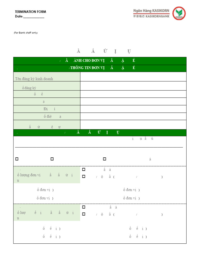 VN801 - Merchant Termination Form - With IPP | PDF