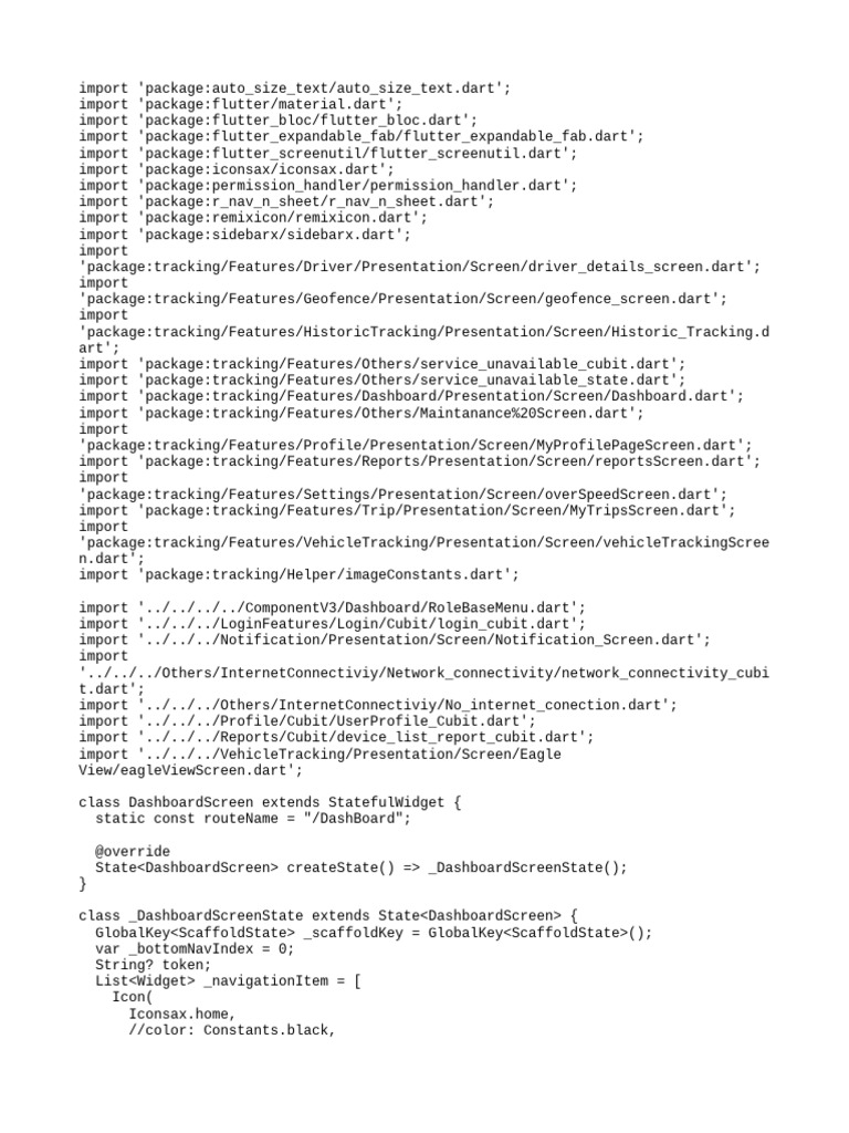 Bottomnavigation DashboardScreen Yaantrac | PDF | Software | Computer ...