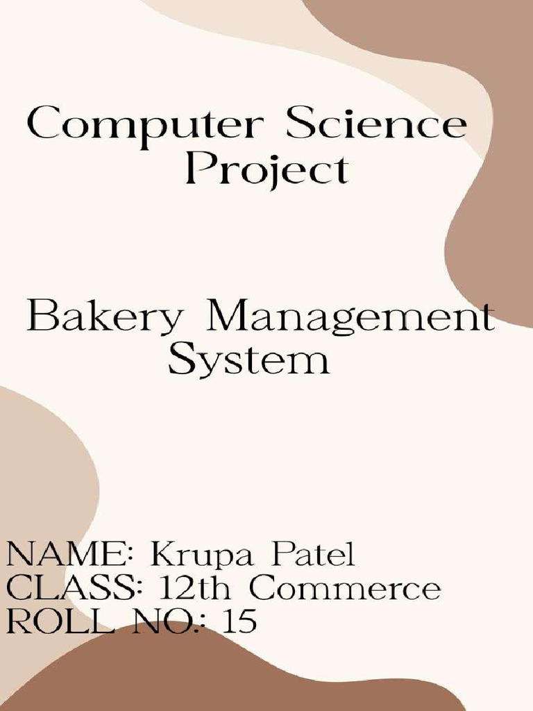 Bakery Management System Final | PDF | Usability | Software