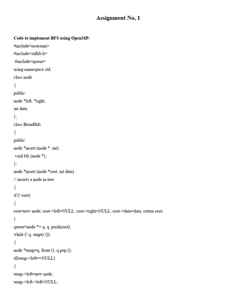 OpenMP BFS, DFS, and Sorting Implementations | PDF | Theoretical Computer Science | Algorithms ...