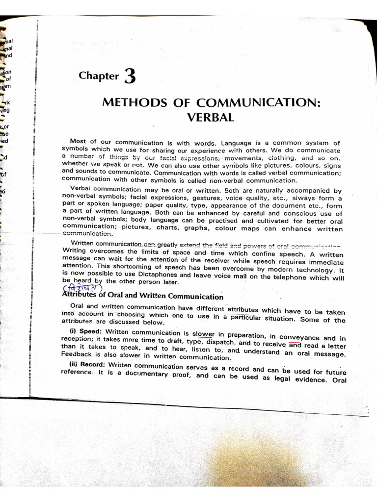 Methods of Verbal Communication | PDF